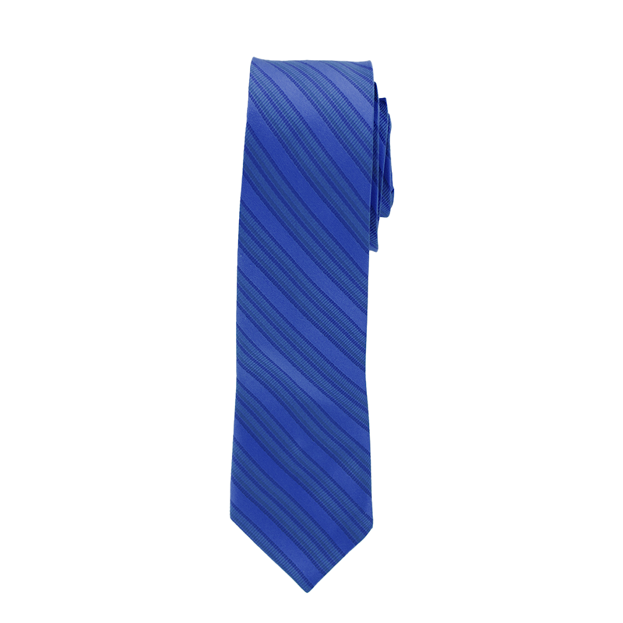 Royal Blue Striped Long Tie