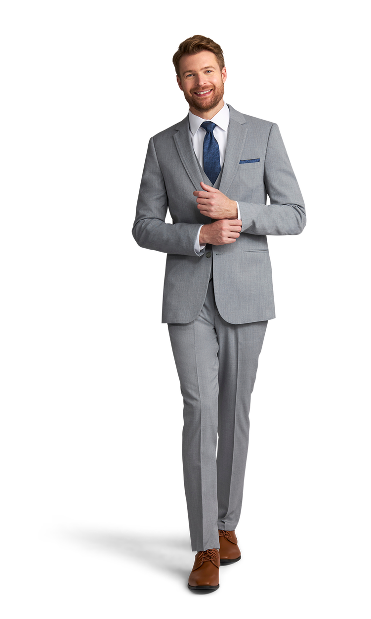 Heather Grey Performance Suit | Friar Tux