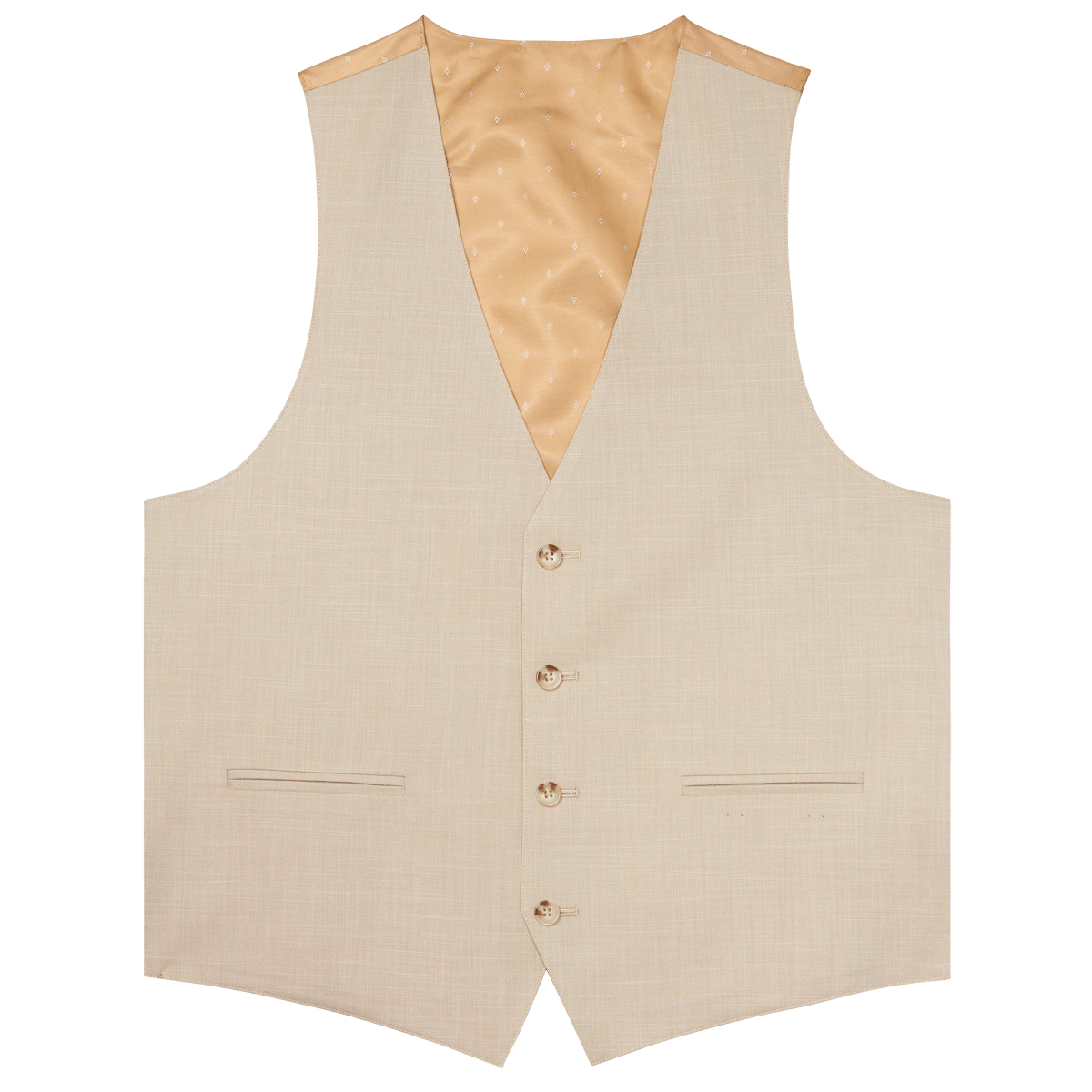 Tan Stretch Suit Separates Vest